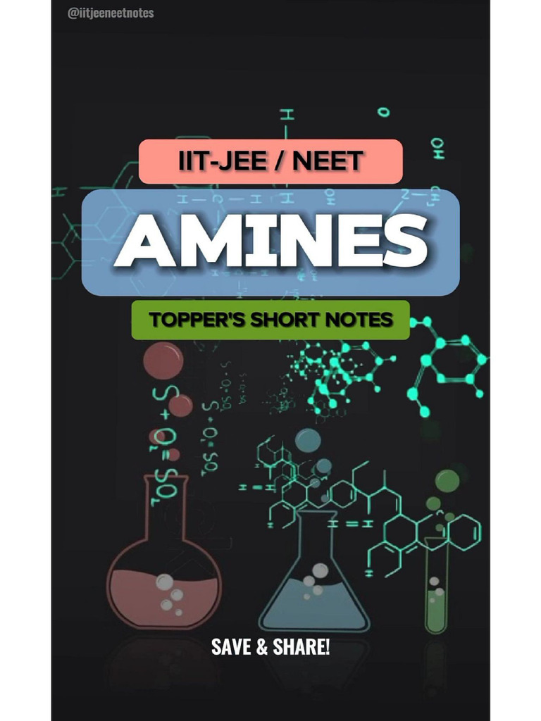 Amines Class 12 Topper's Short Handwritten Short Notes | PDF