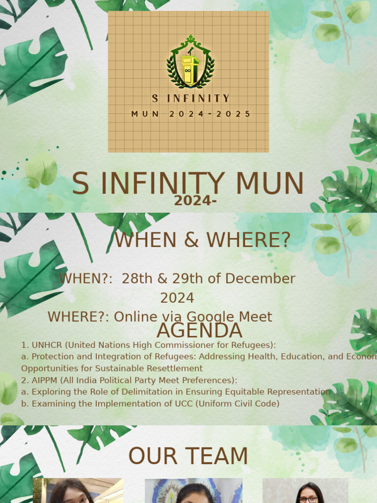 S Infinity MUN Orientation | PDF | Quorum | Committee