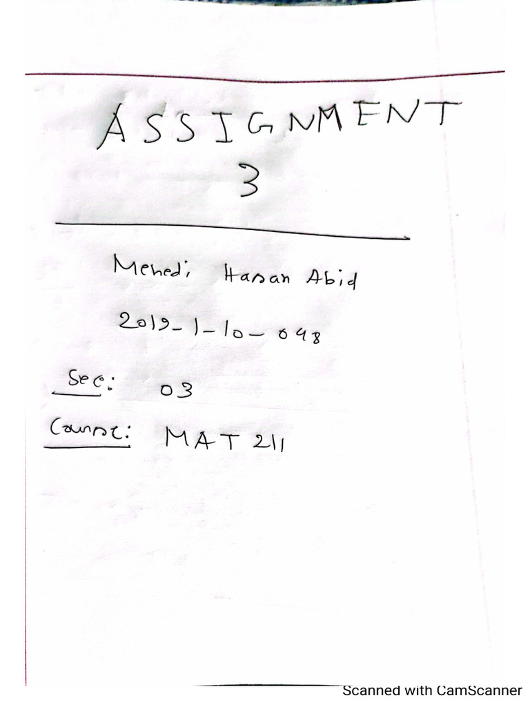 Assignment 3, Mehedi Hasan Abid | PDF