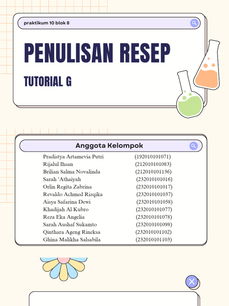 Praktikum Farmako Penulisan Resep - Tutorial G - 20241102 - 190214 - 0000 | PDF
