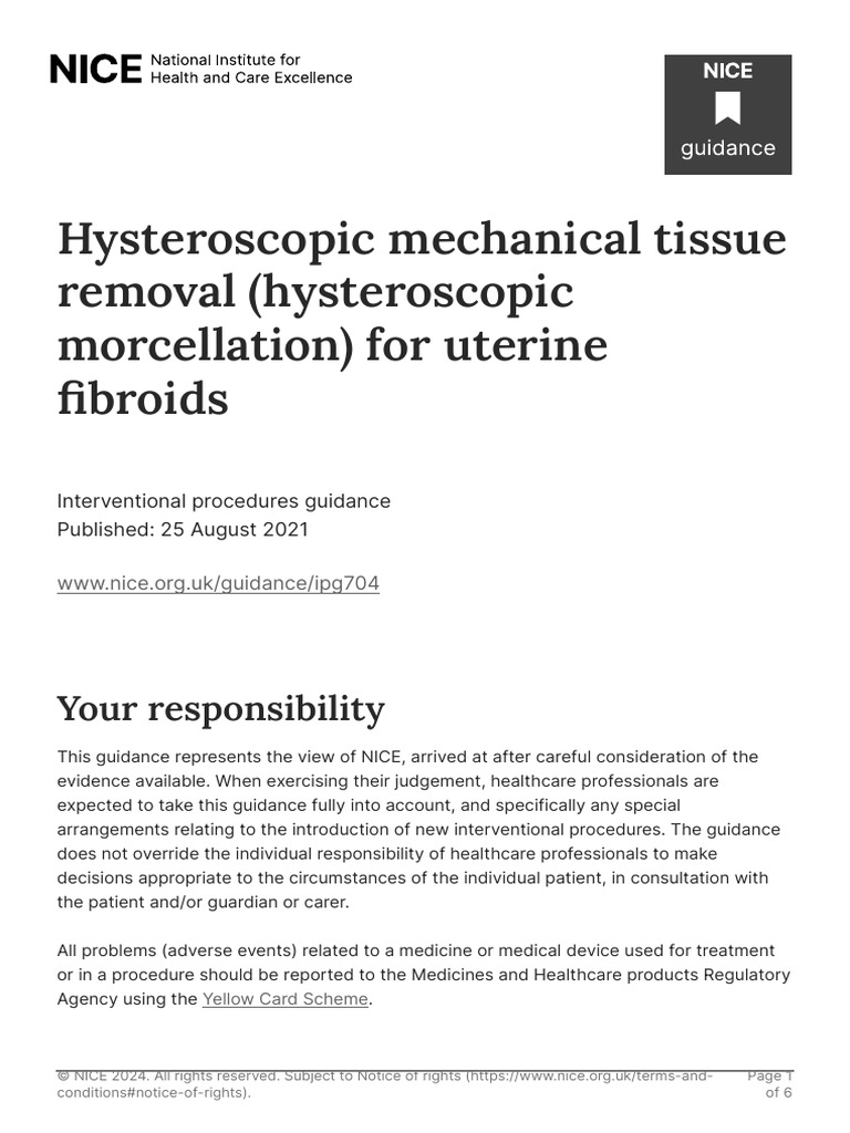 Hysteroscopic Mechanical Tissue Removal Hysteroscopic Morcellation For ...