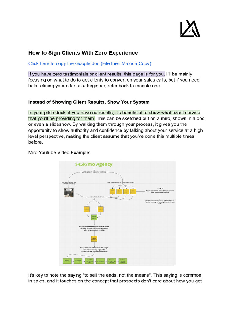 How To Sign Clients With Zero Experience | PDF | Human Communication ...