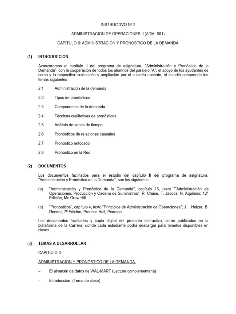 Adm-601 2º Instruc. 2024 | PDF | Análisis de regresión | Previsión