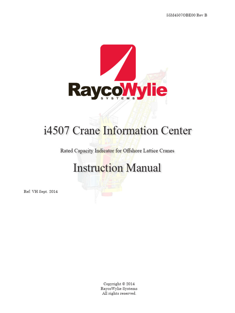 i4507 Offshore Crane Operation Manual | PDF | Crane (Machine) | Menu ...