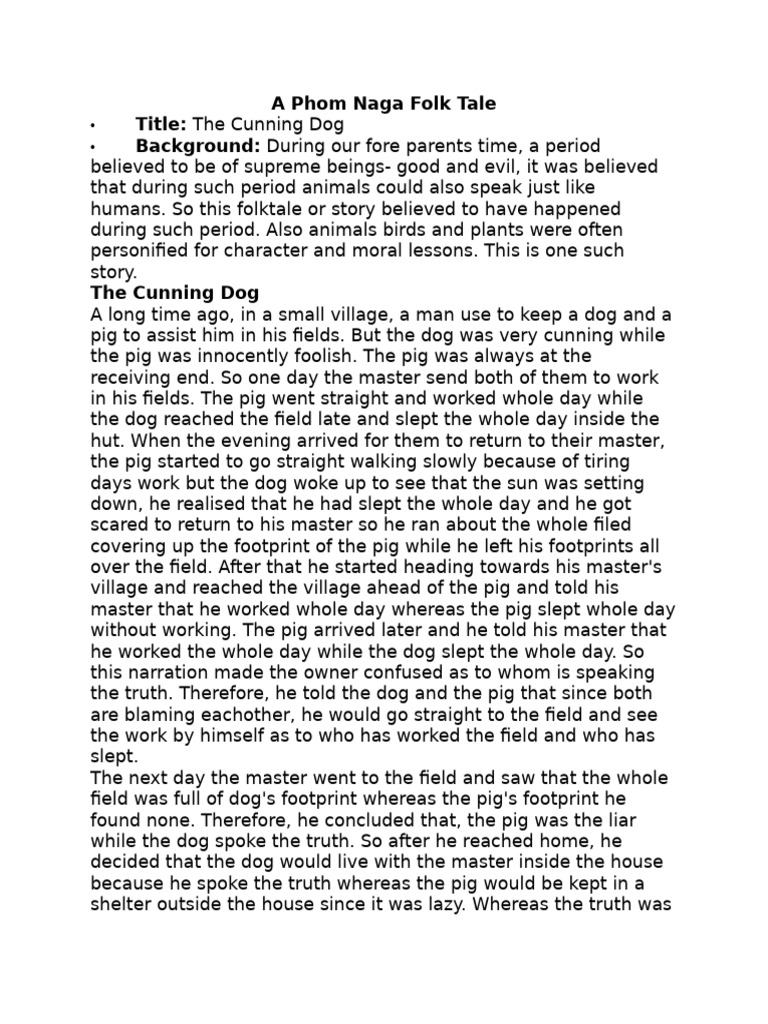 A Phom Naga Folk Tale | PDF | Traditional Stories | Folklore A Phom Naga Folk Tale | PDF | Traditional Stories | Folklore