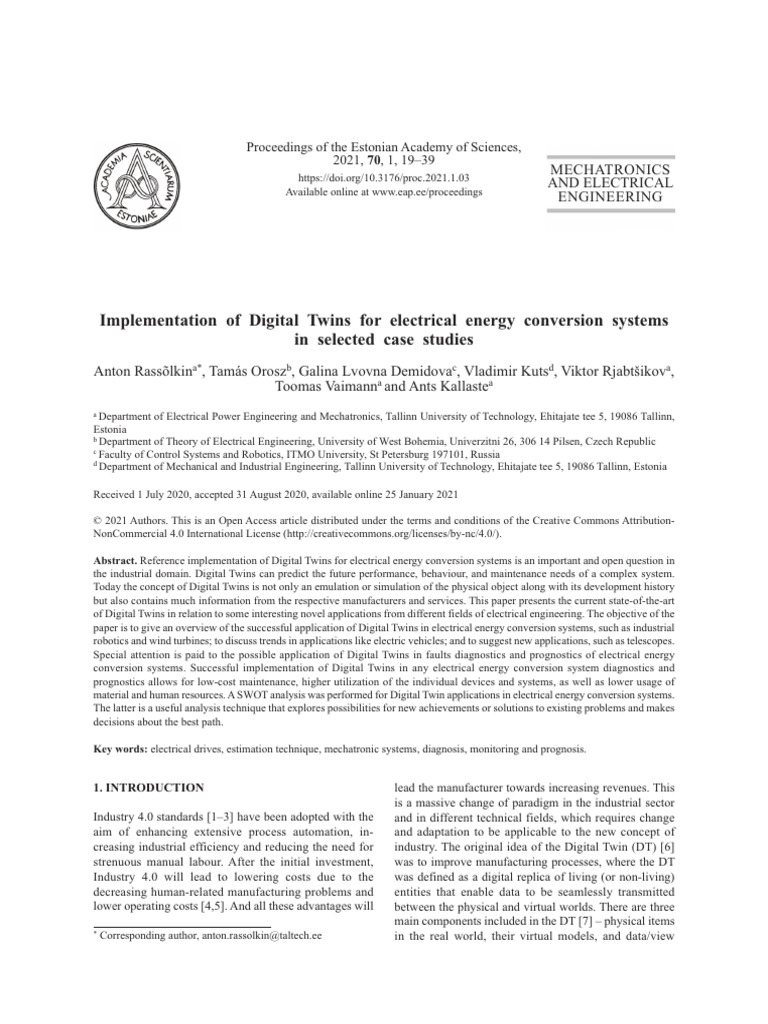 Implementation of Digital Twins For Electrical Energy Conversion ...