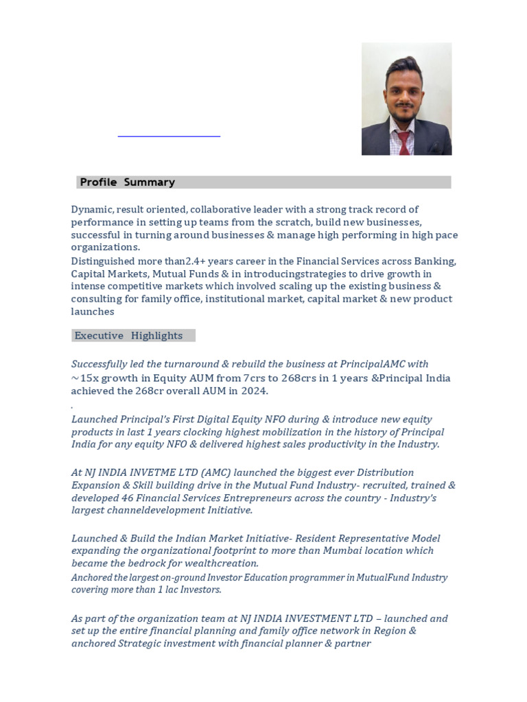 Anuj’s Resume | PDF | Investing | Financial Markets Anuj’s Resume | PDF | Investing | Financial Markets