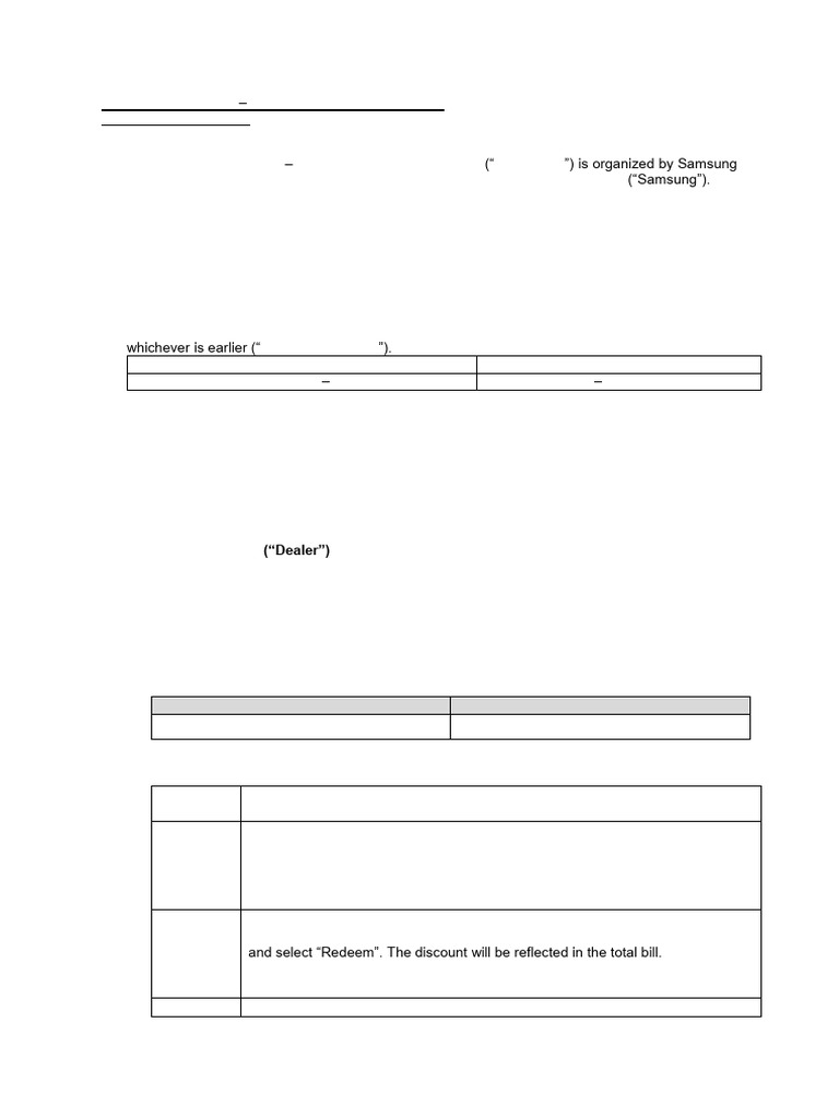 Samsung Shop App First Purchase Promotion TNC V2 12-5-2024 | PDF | Voucher | List Price