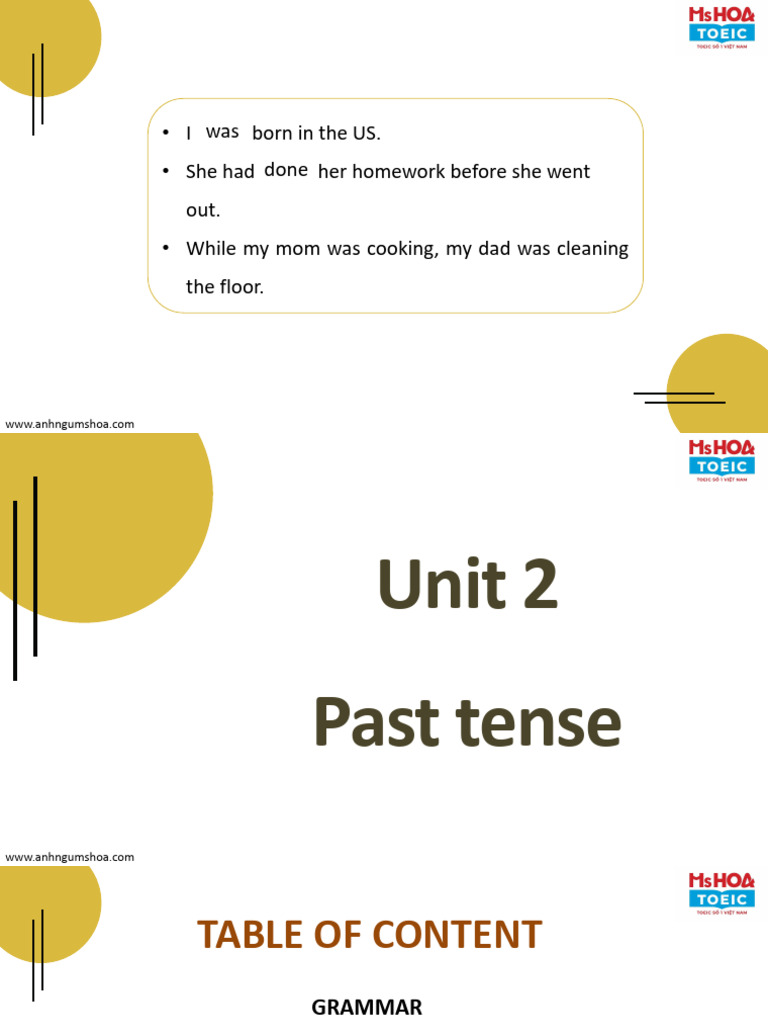 Unit 2. Past tense | PDF | Language Mechanics | Linguistics