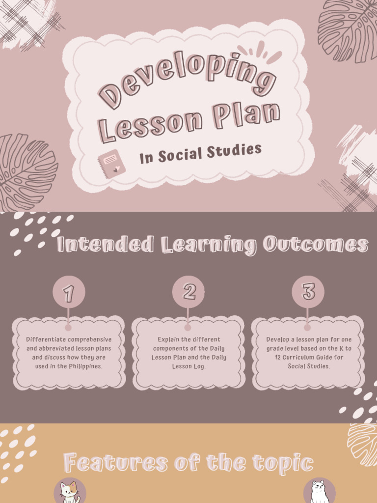 Developing Lesson Plan in Social Studies | PDF