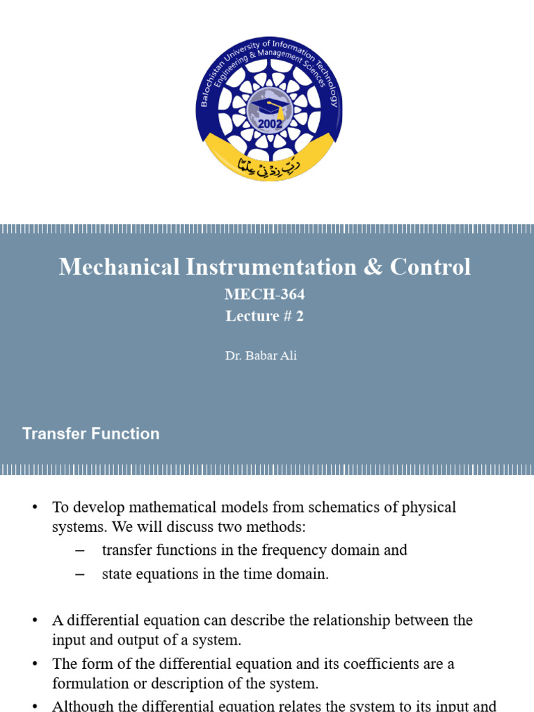Transfer Function | PDF | Laplace Transform | Function (Mathematics) Transfer Function | PDF | Laplace Transform | Function (Mathematics)