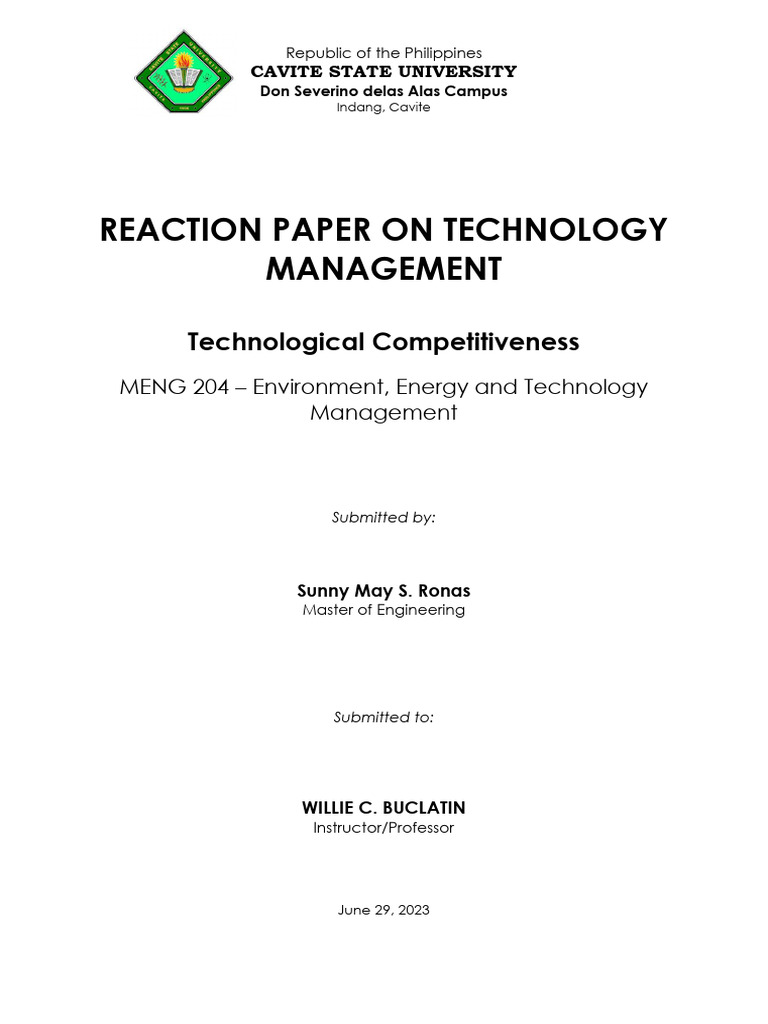 RONAS, SUNNY MAY MENG 204 Requirement 2.2 Reaction Paper | PDF | Market ...