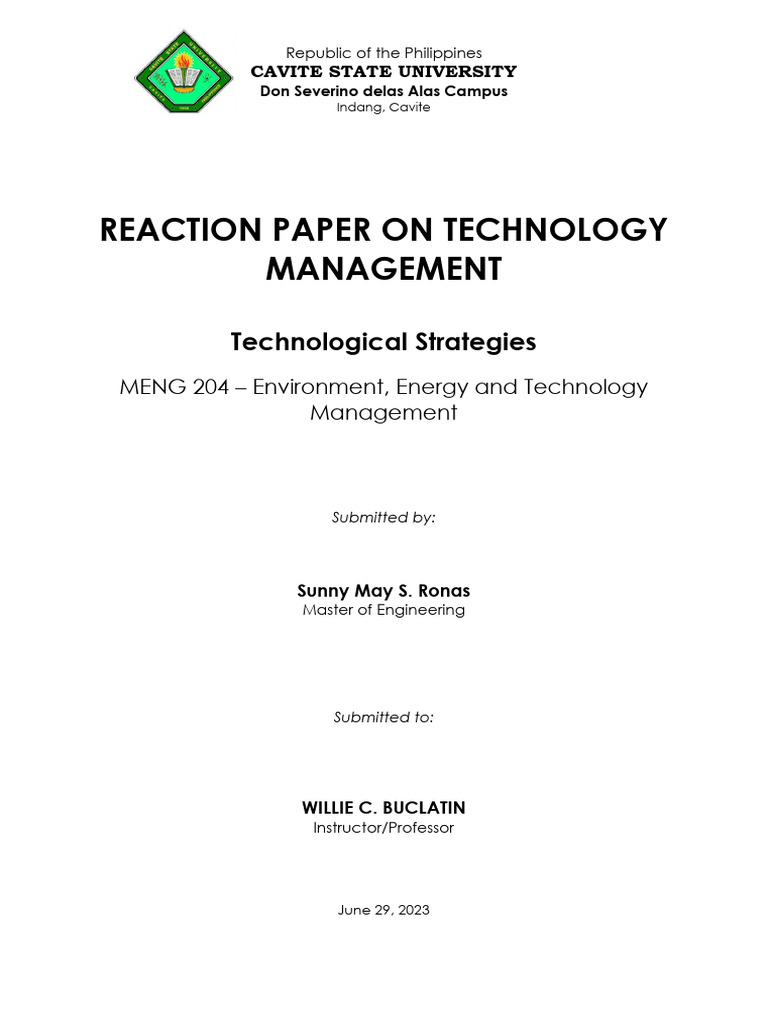 RONAS, SUNNY MAY MENG 204 Requirement 2.4 Reaction Paper | PDF ...