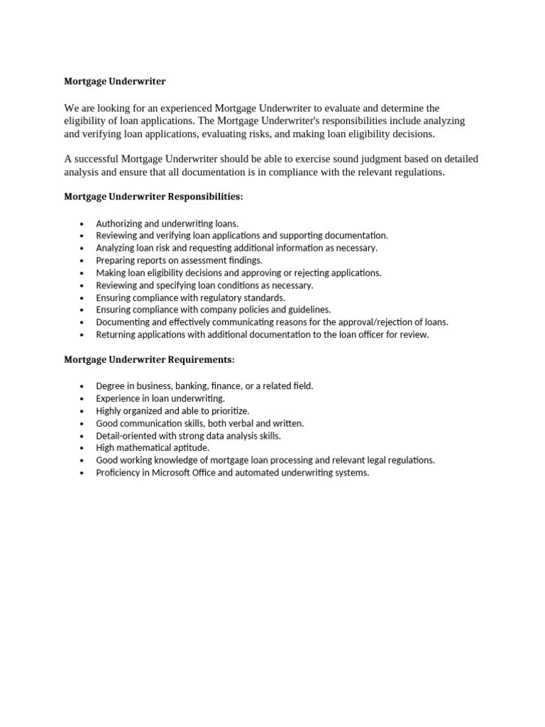 Role of Underwriter in Encompass | PDF | Finance & Money Management