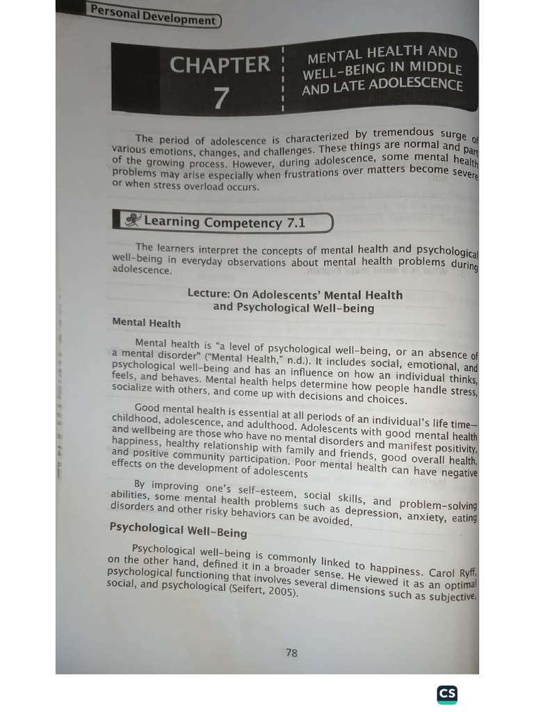 Personal Development Module 7 | PDF