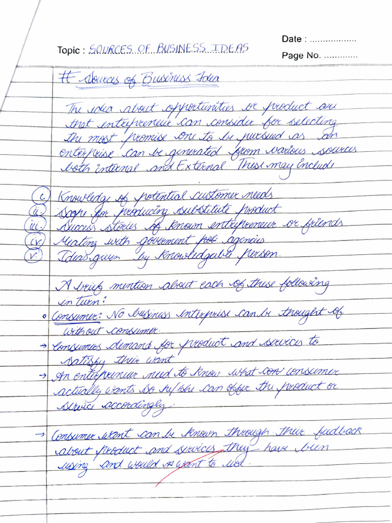 Sources of Business Idea | PDF