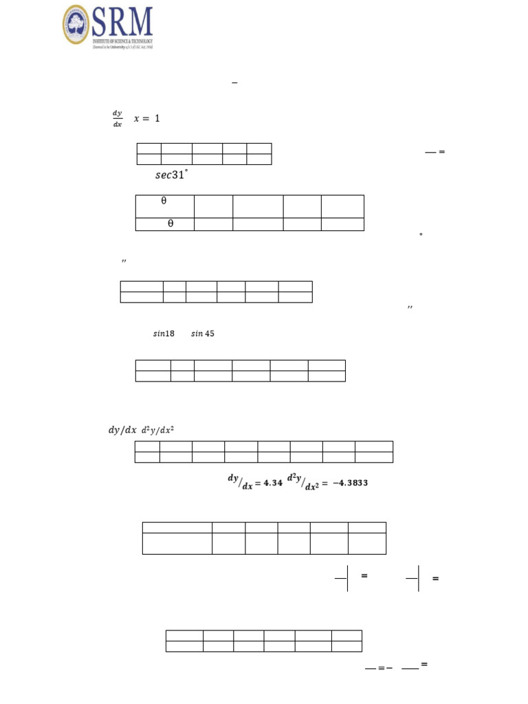 Numerical Methods Tutorial Sheet | PDF | Mathematics | Mathematical Analysis