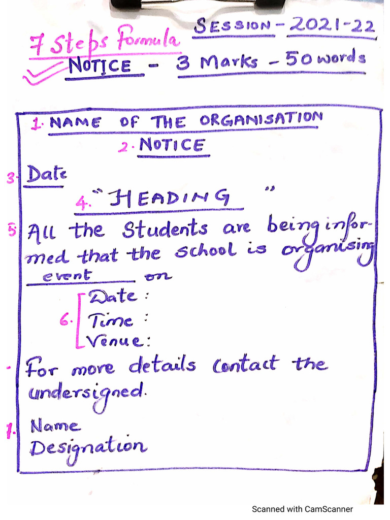 Notice Writing | PDF