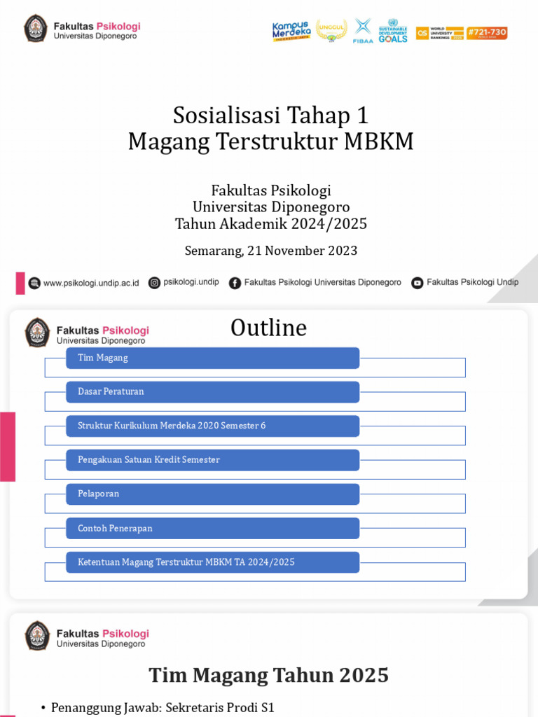 21 Nov 2024 - Sosialisasi Magang Terstruktur MBKM 2024-2025 | PDF | Karier & Perkembangan