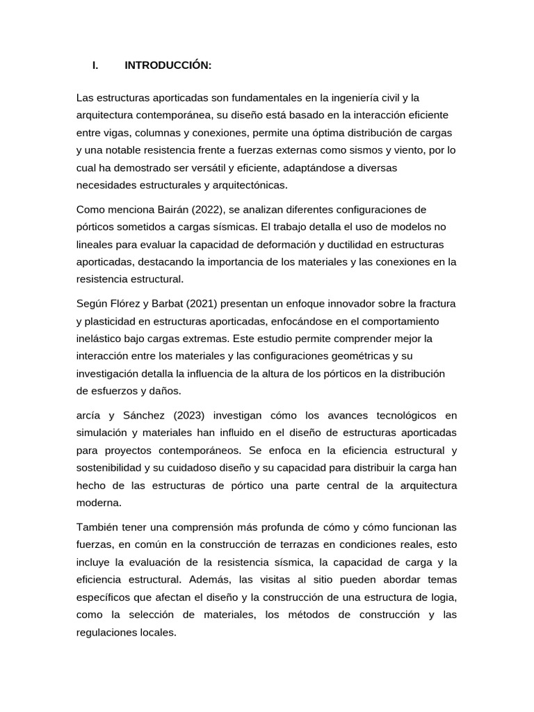 INTRODUCCIÓN - Docx Estructura Sesion 11 | PDF | Viga (Estructura) | edificio