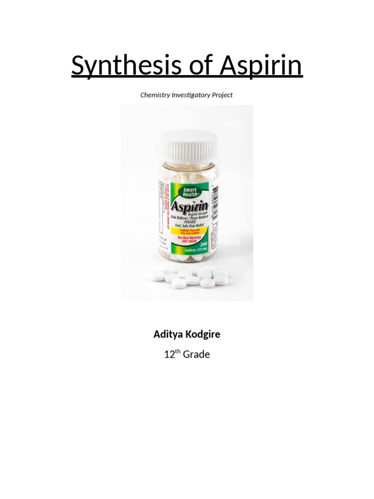 Aspirin Synthesis and Uses Explained | PDF | Aspirin | Nonsteroidal ...