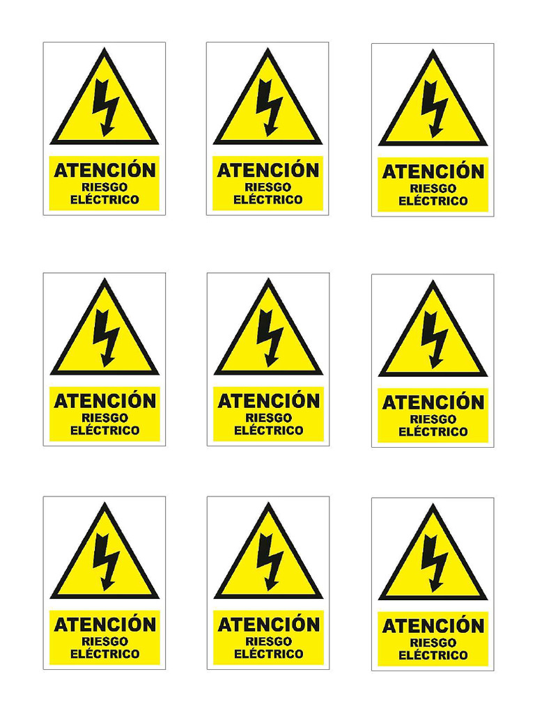 Riesgo Electrico - Stickers | PDF