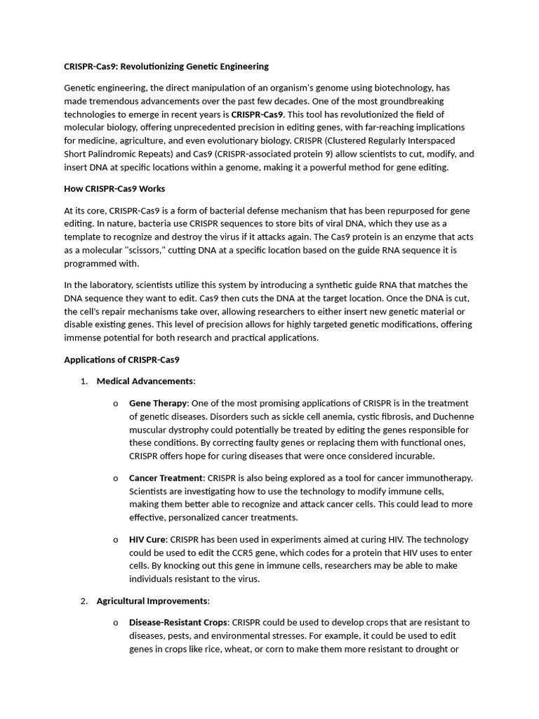 CRISPR | PDF | Crispr | Genetic Engineering