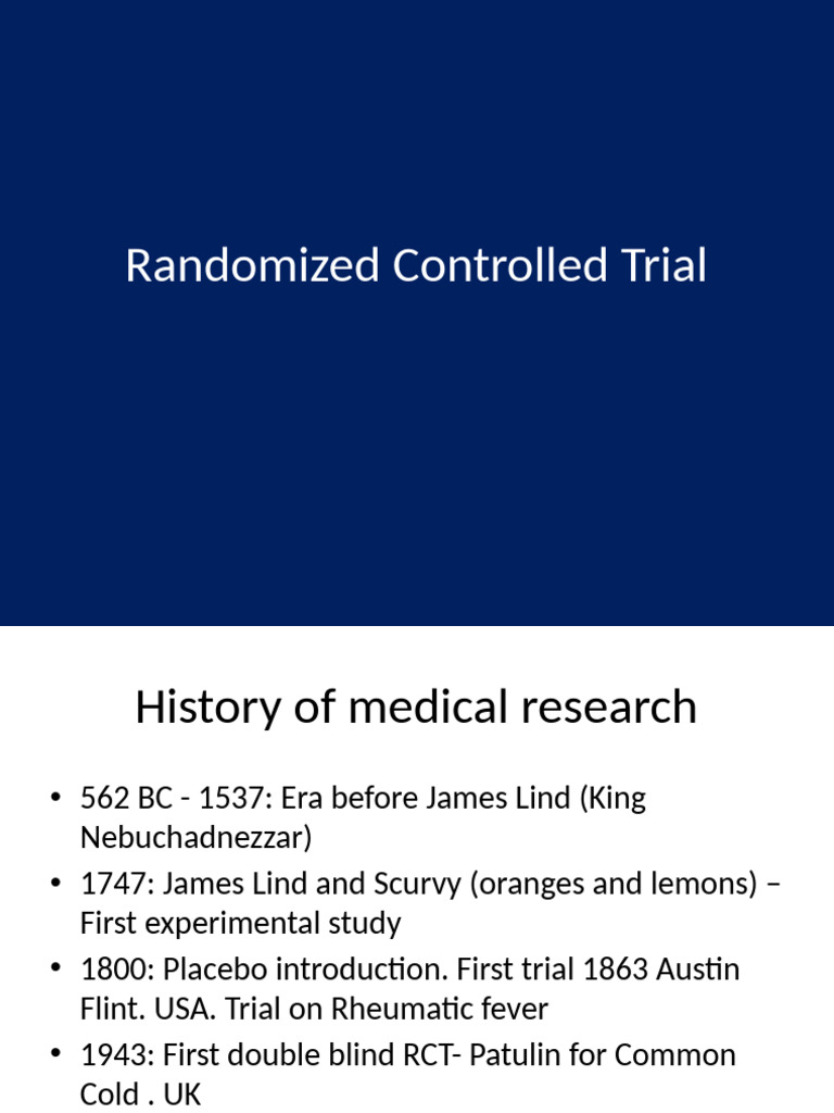 RCT (1) | PDF | Randomized Controlled Trial | Clinical Trial