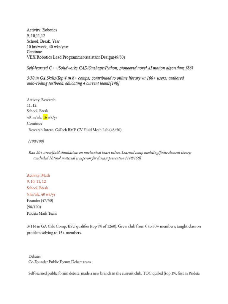 Common App Activity | PDF