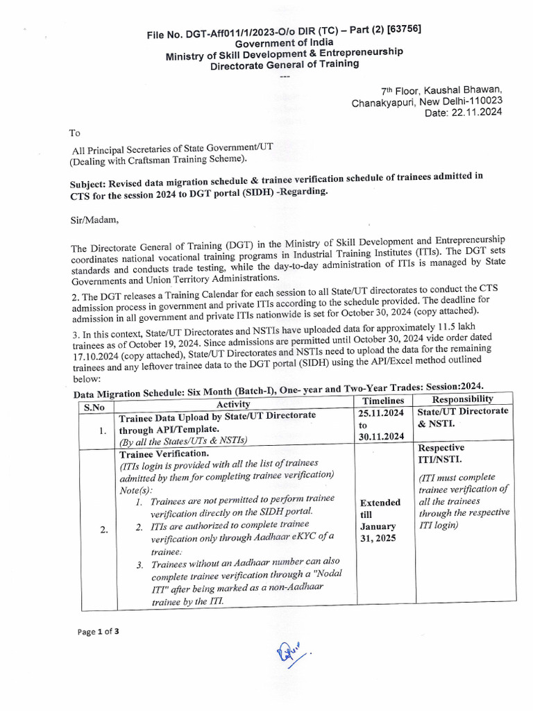CTS-2024 Revised API Schedule - 22 - 11 - 2024 | PDF