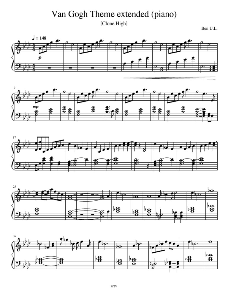 Van Gogh Theme Extended - Clone High | PDF