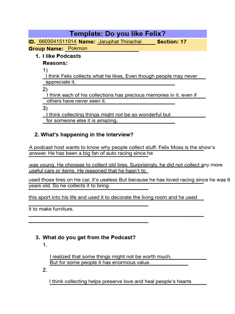 Do you like Felix | PDF