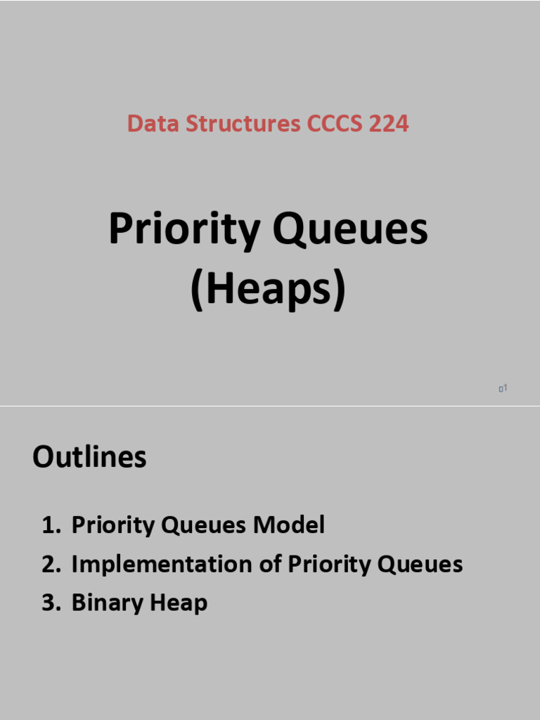 Chapter 9 Priority Queues (Heaps) | PDF | Queue (Abstract Data Type ... Chapter 9 Priority Queues (Heaps) | PDF | Queue (Abstract Data Type ...