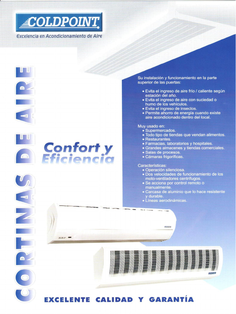 Cortinas de Aire - COLD POINT (Catalogo) | PDF