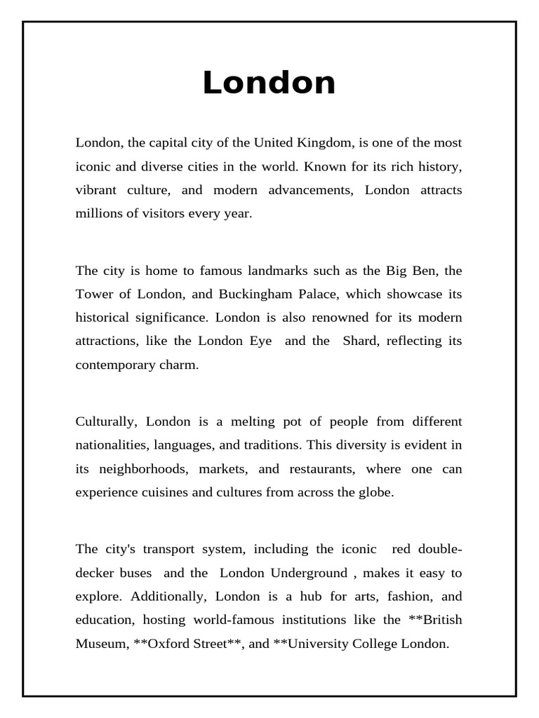 London | PDF | Travel