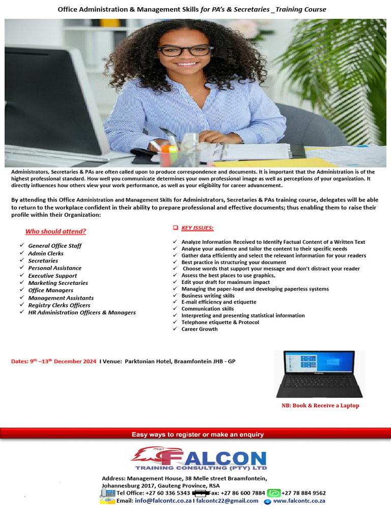 Office Administration & Management Skills For PA's & Secretaries ...