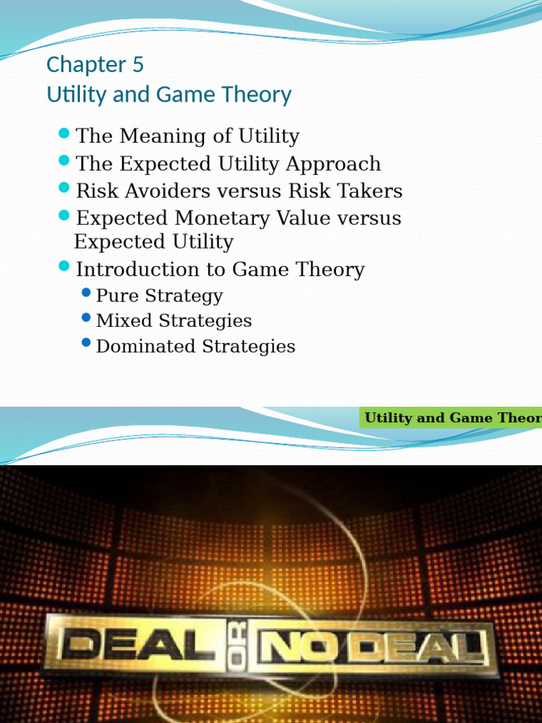 Utility in Game Theory Explained | PDF | Economic Theories | Systems Theory