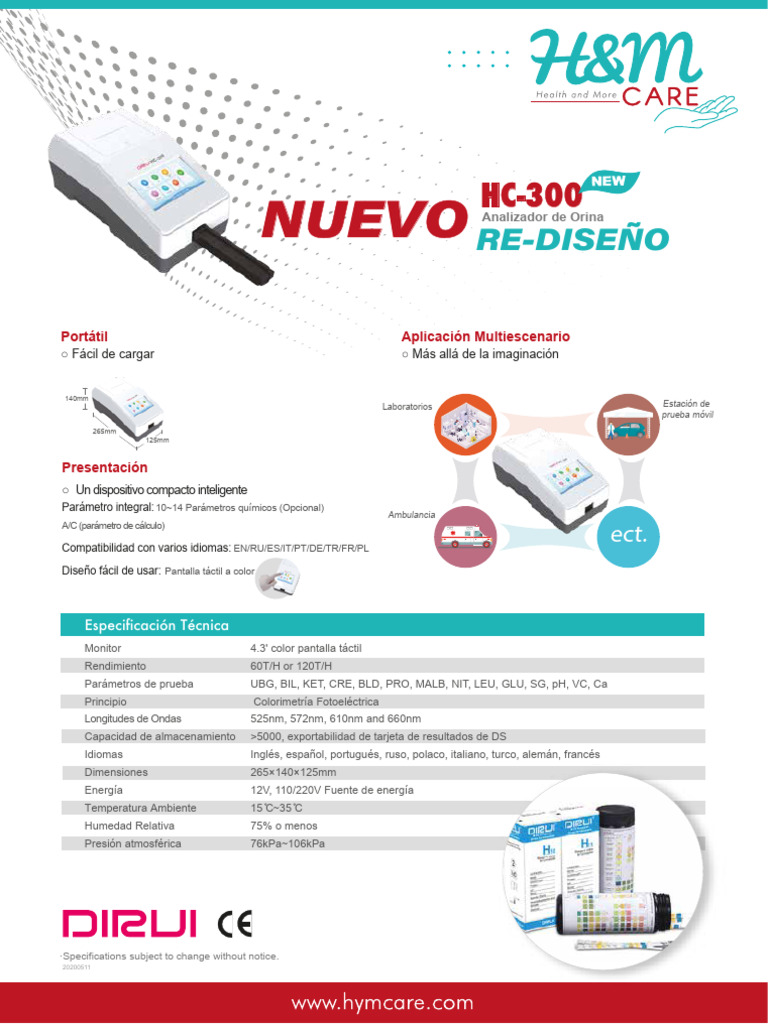 HC-300 FICHA-TeCNICA ESP | PDF