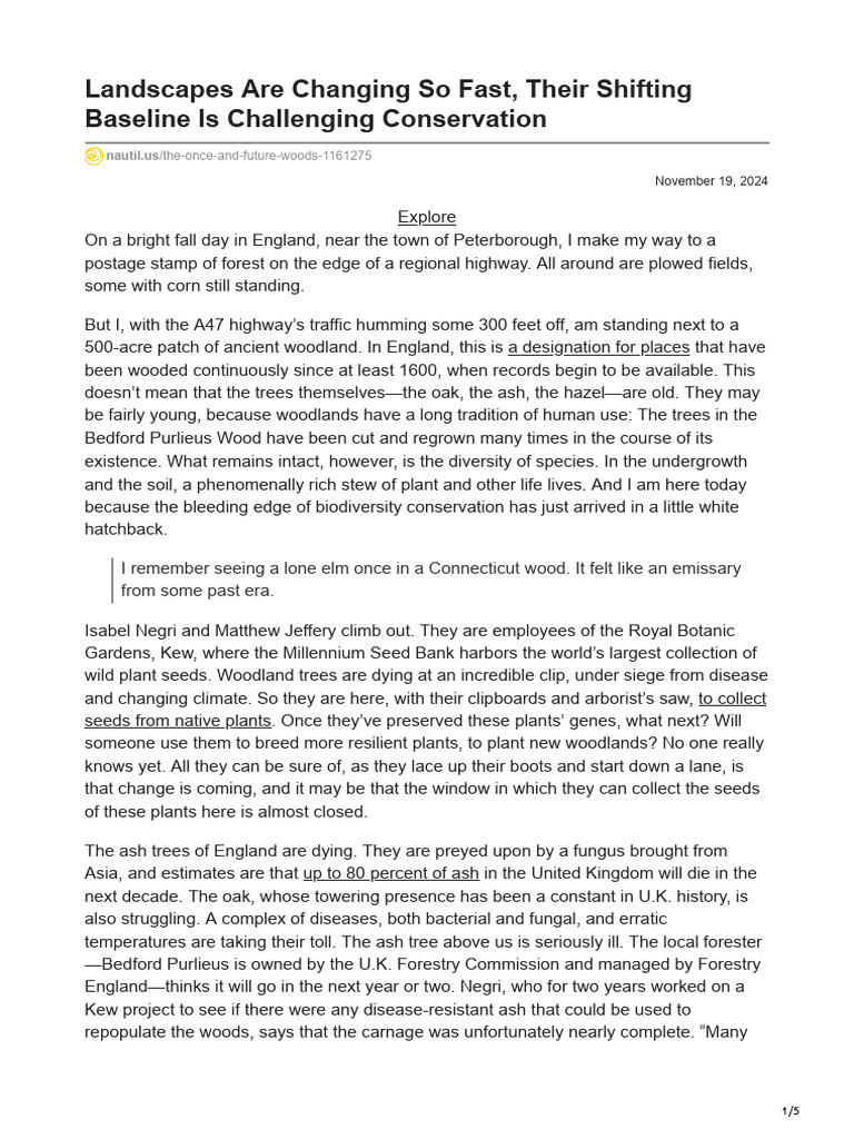 Nautil - Us-Landscapes Are Changing So Fast Their Shifting Baseline Is ...