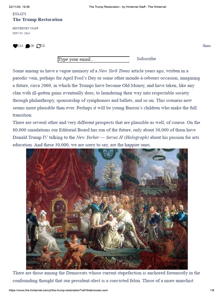 The Trump Restoration - by Hinternet Staff - The Hinternet | PDF ...