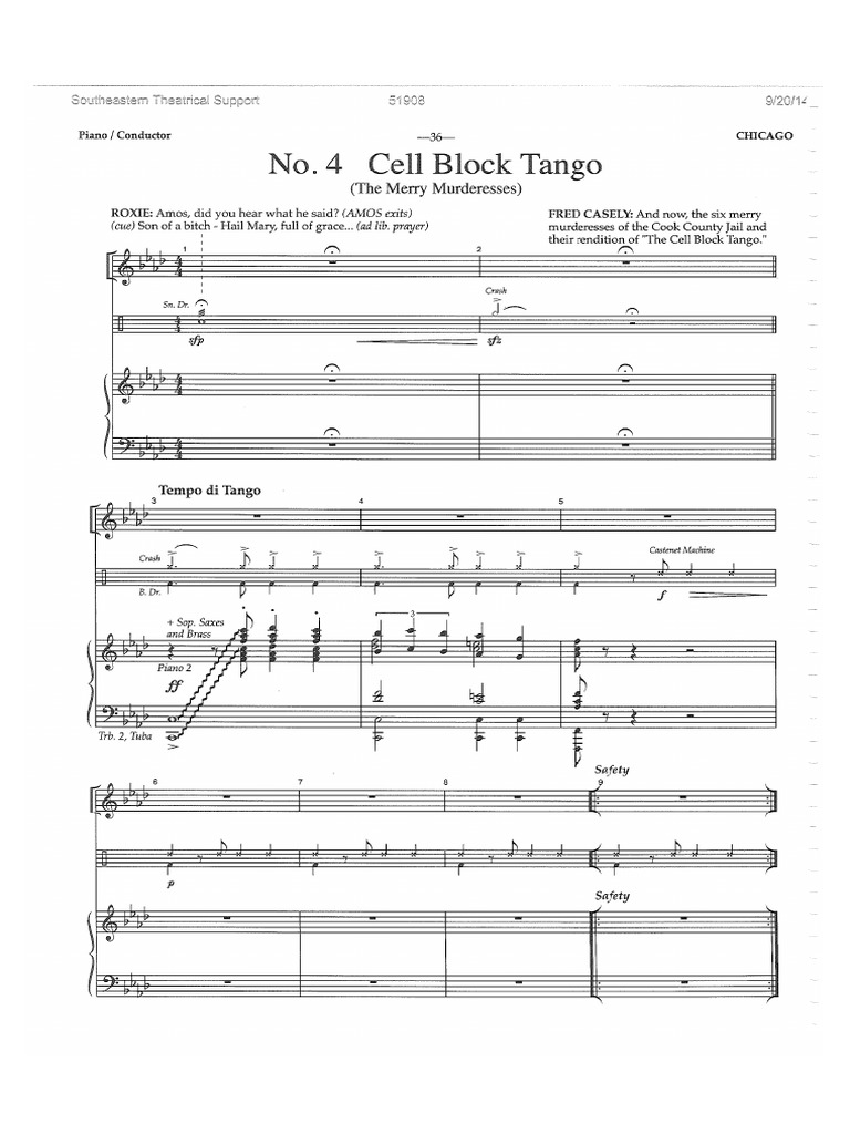Chicago - Cell Block Tango | PDF