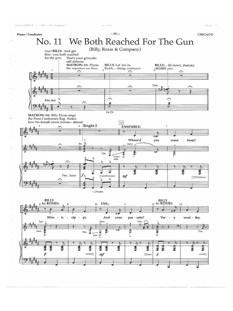 Chicago - We Both Reached For The Gun | PDF