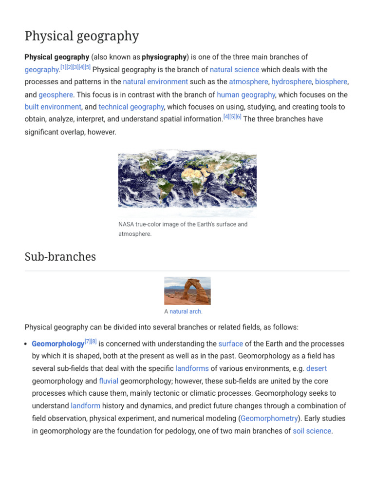 Physical geography | PDF | Nature | Science