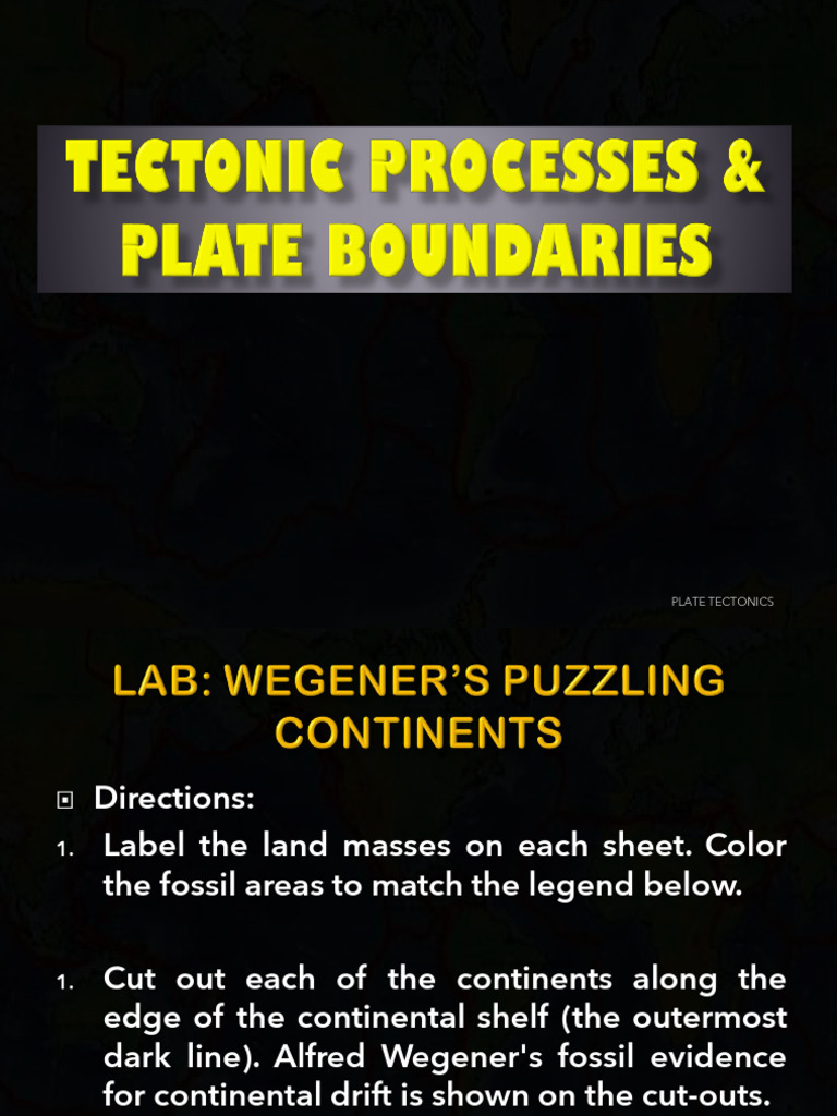 TECTONIC Processes Plate Boundaries | PDF | Plate Tectonics | Earth ...