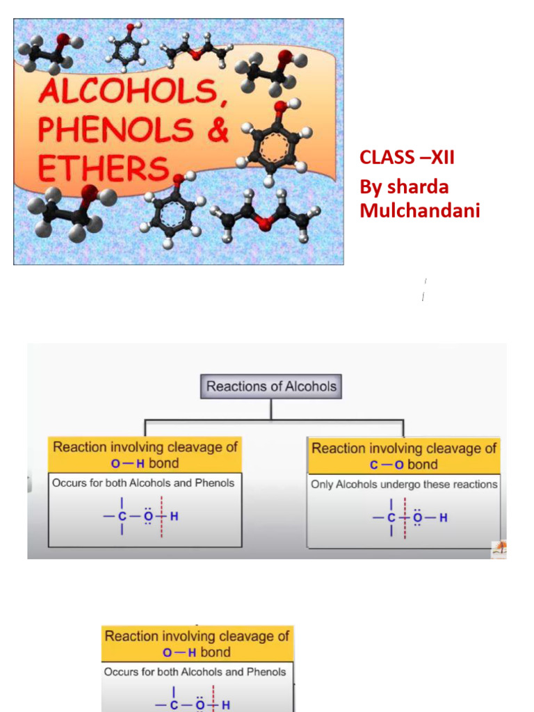 Acidity and Reactions of Alcohols and Phenols | PDF | Aldehyde ...