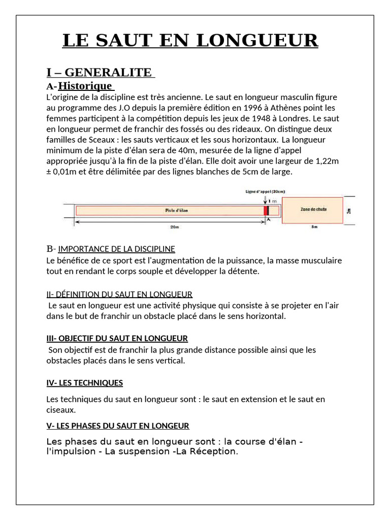 Le Saut en Longueur 1 | PDF