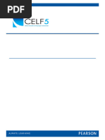 Evidence of Language Disorder - CELF-5 | PDF | Sensitivity And ...