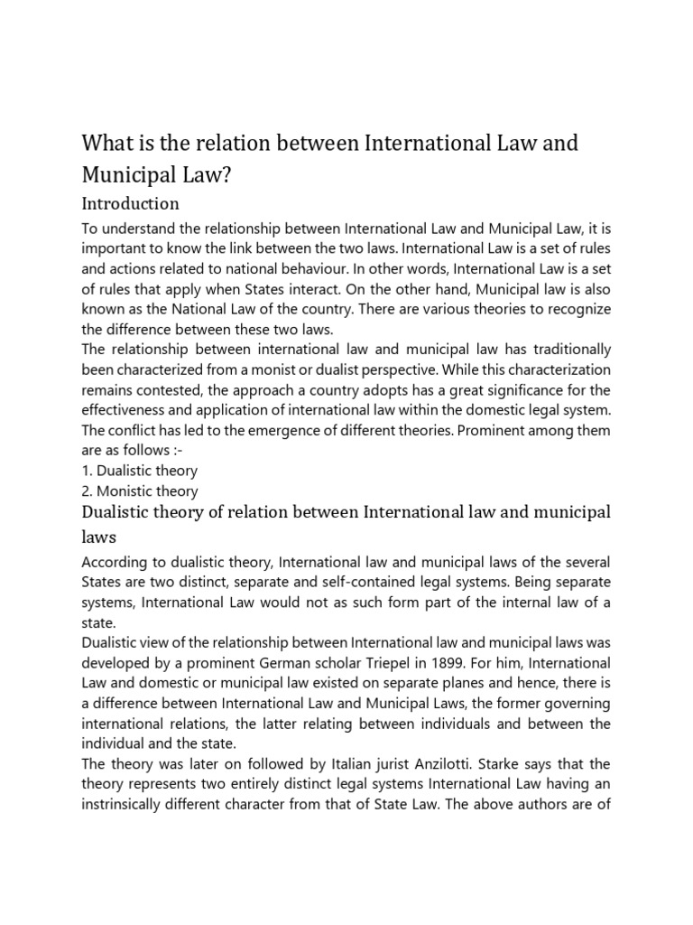 Document (121) | PDF | International Law | Monism