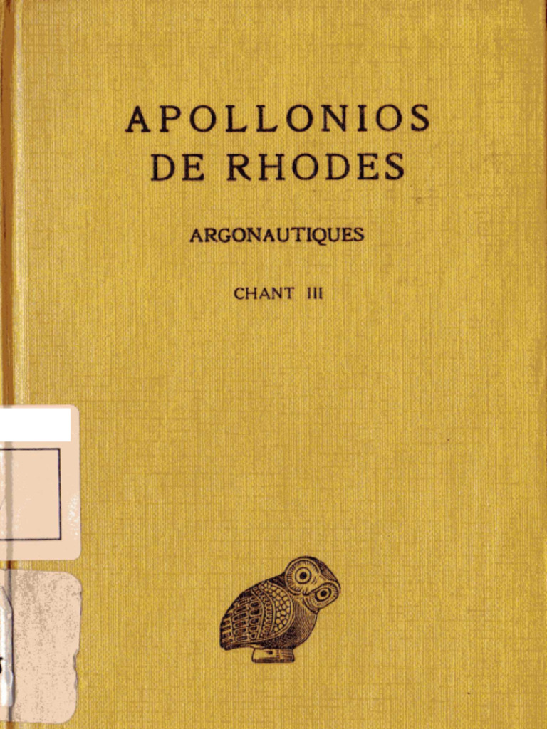 Vian y Delage 1980 Apollonios de Rhodes. Argonautiques. Tome II Chant ...