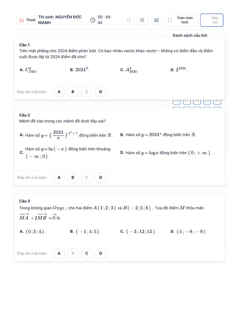 ĐỀ THI THỬ TN ONLE LẦN 8 BG | PDF